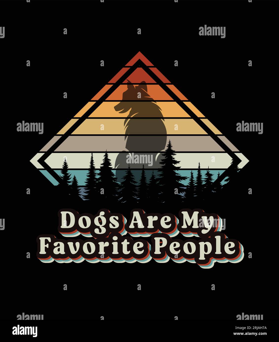 Dogs Are My Favorite People dog quotes vector T-shirt design Stock ...