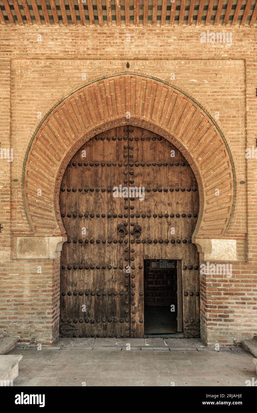 Mudejar style main door with pointed horseshoe arches of Syrian ...