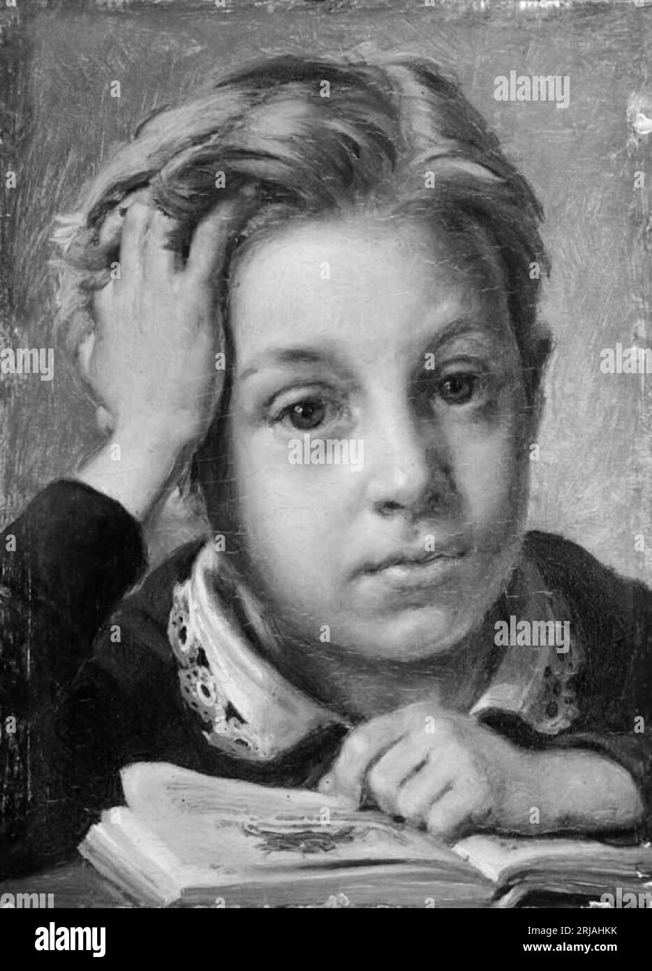 The Artist's Son Holger at the Age of Ten 1856 by Jørgen Roed Stock ...