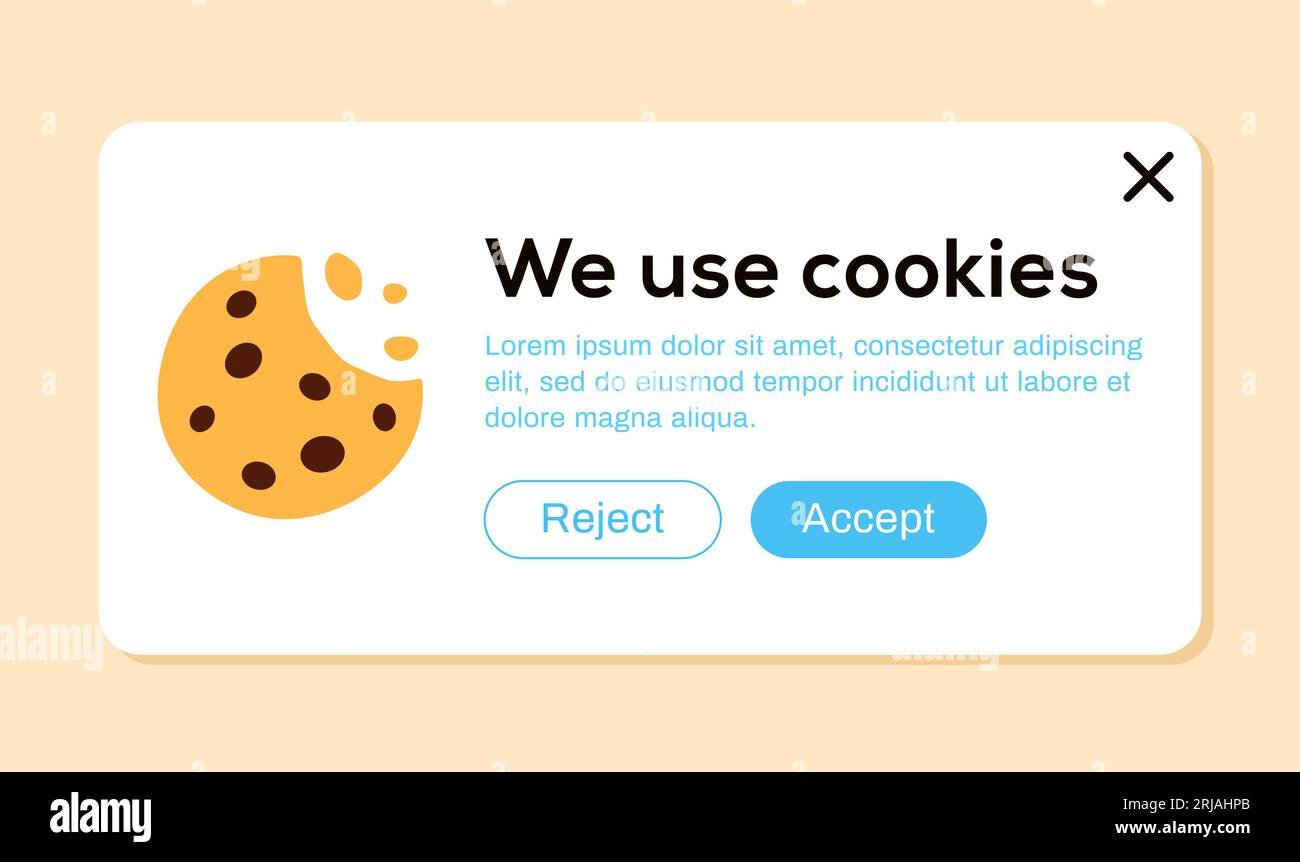 We use cookies concept. Internet web pop up banner Stock Vector Image ...