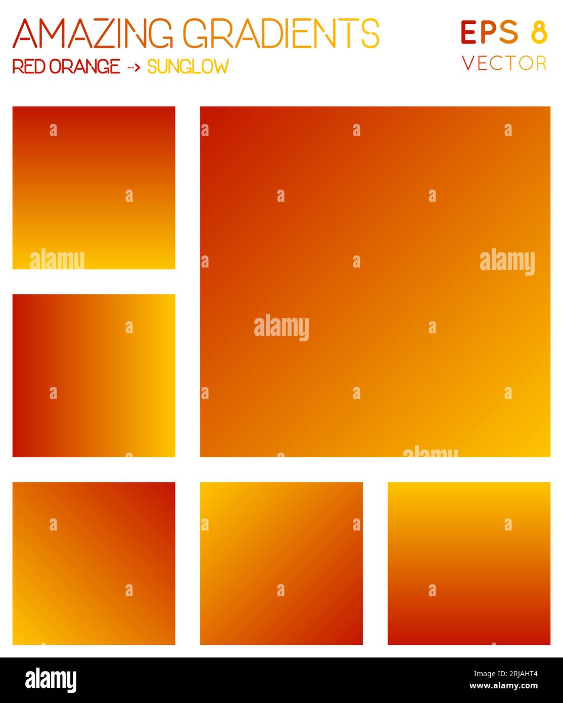 Colorful gradients in red, orange, and sunglow color tones. Actual ...