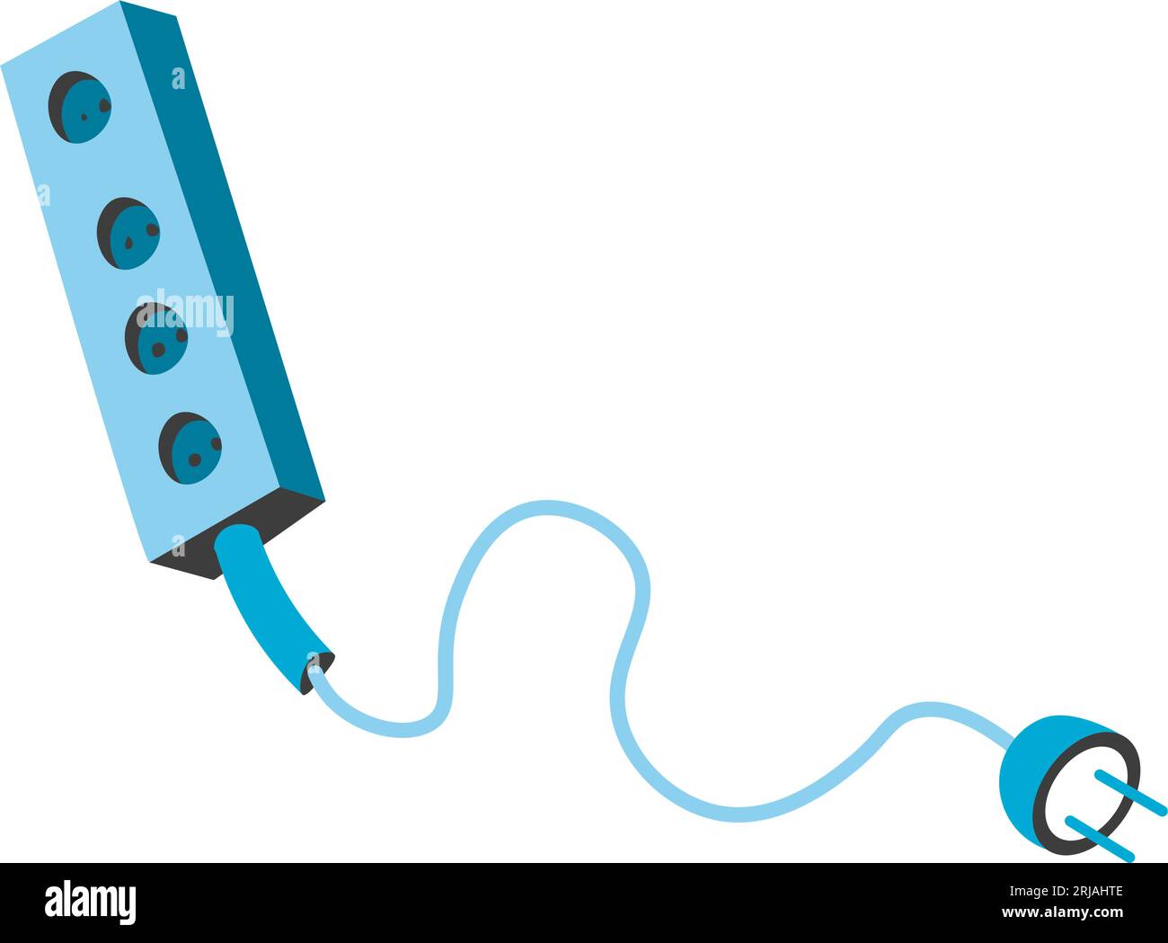 Portable power socket with wire electric appliance Stock Vector Image ...