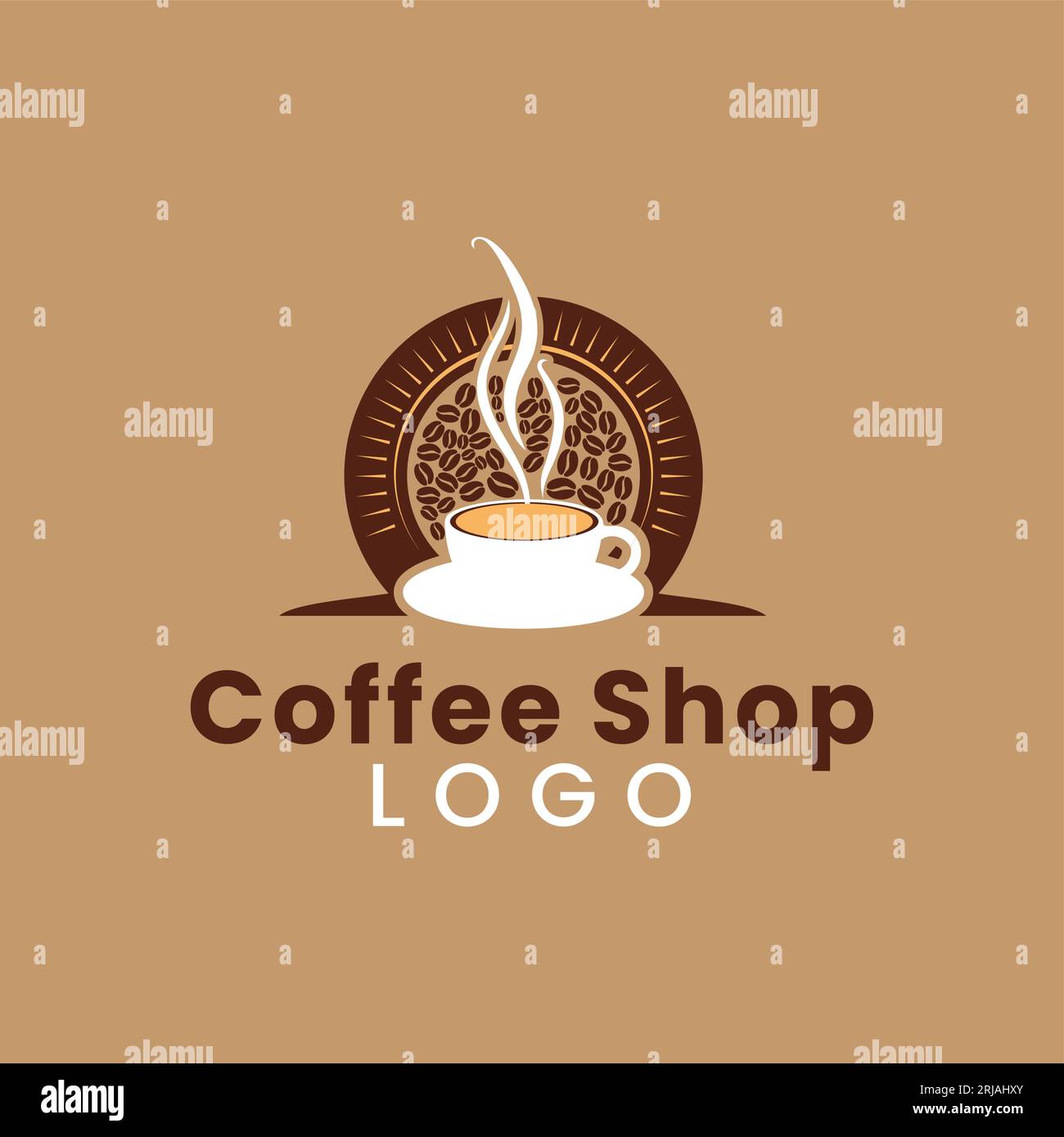 Coffee Bean, Smoke and Cafe Cup Mug logo for Coffee Shop design ...