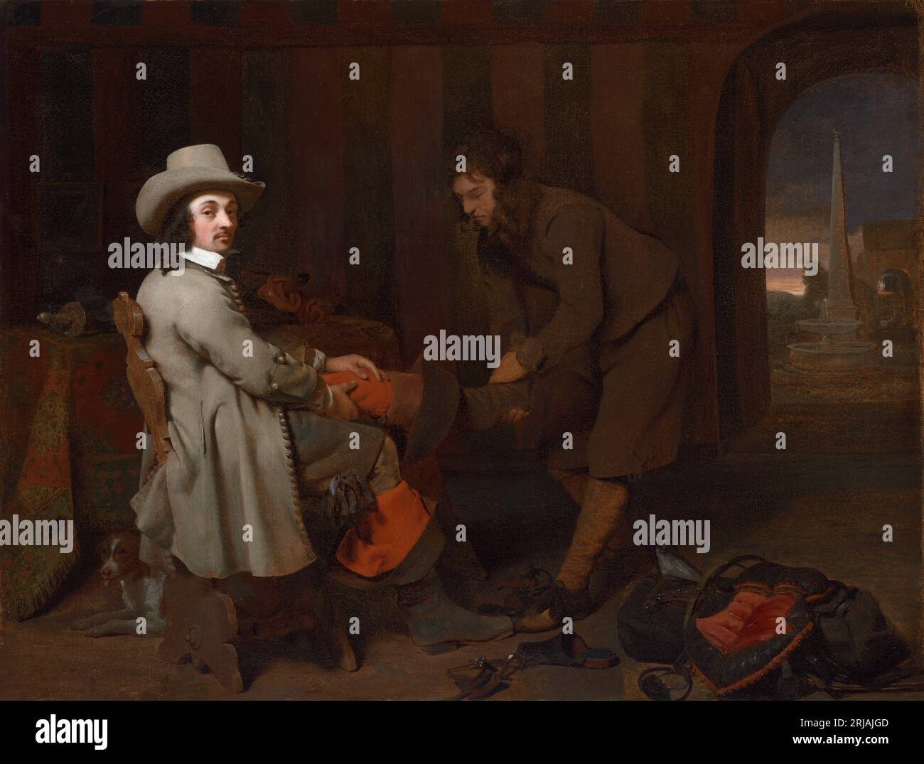 Anthonij de Bordes and His Valet circa 1648 by Michiel Sweerts Stock ...