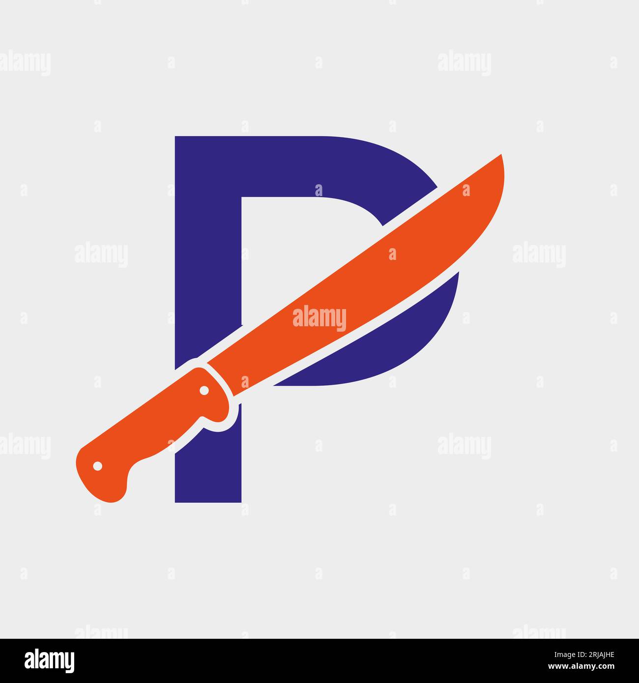 Letter P Knife Logo Design Vector Template Knife Symbol With Alphabet ...