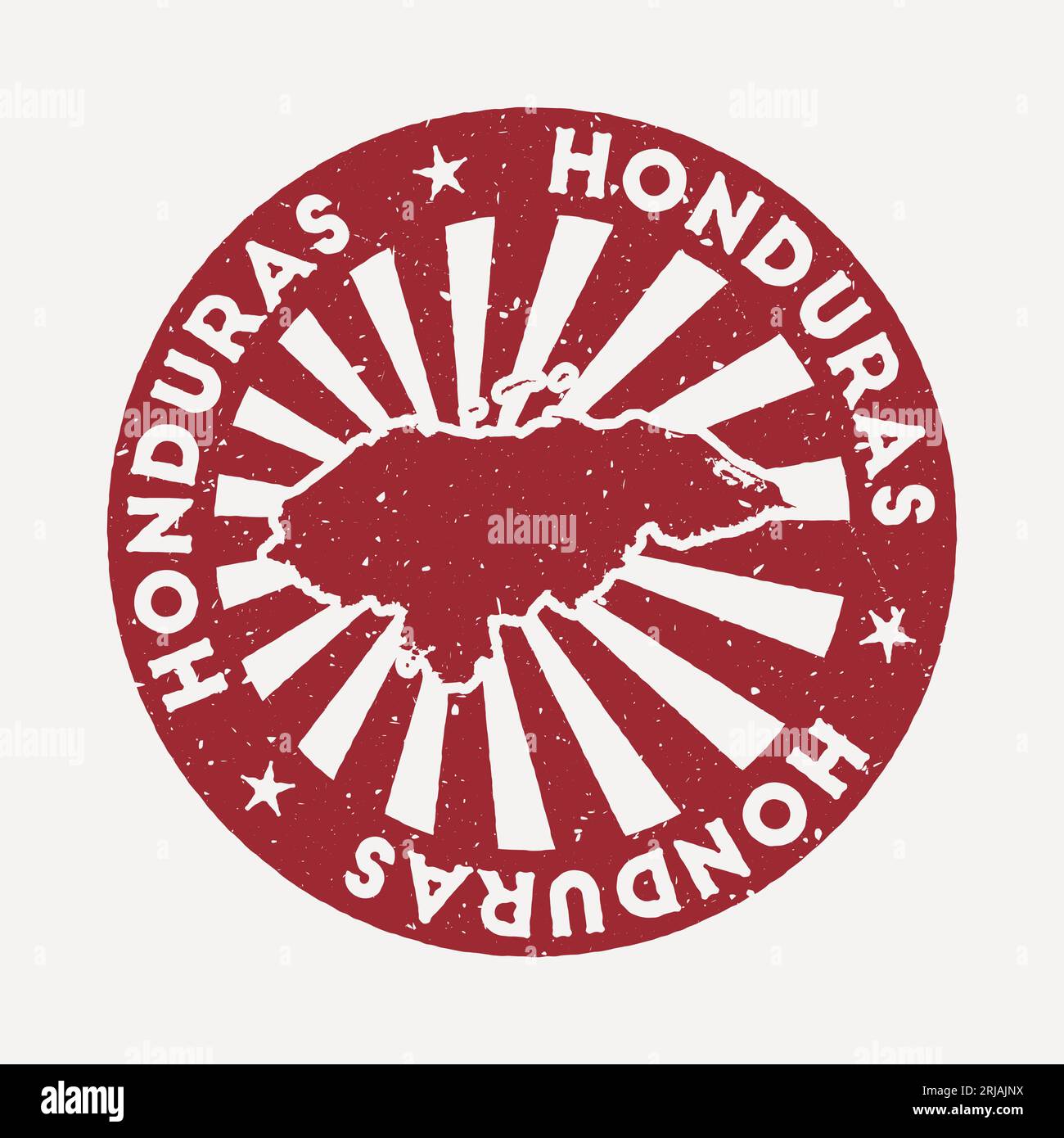 Honduras stamp. Travel red rubber stamp with the map of the country ...