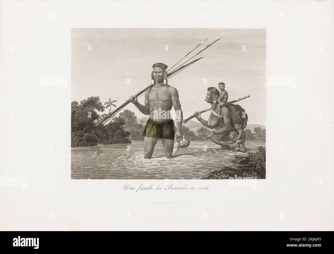 Une famille des Botocudes en route 1822 by Prince Maximilian of Wied ...