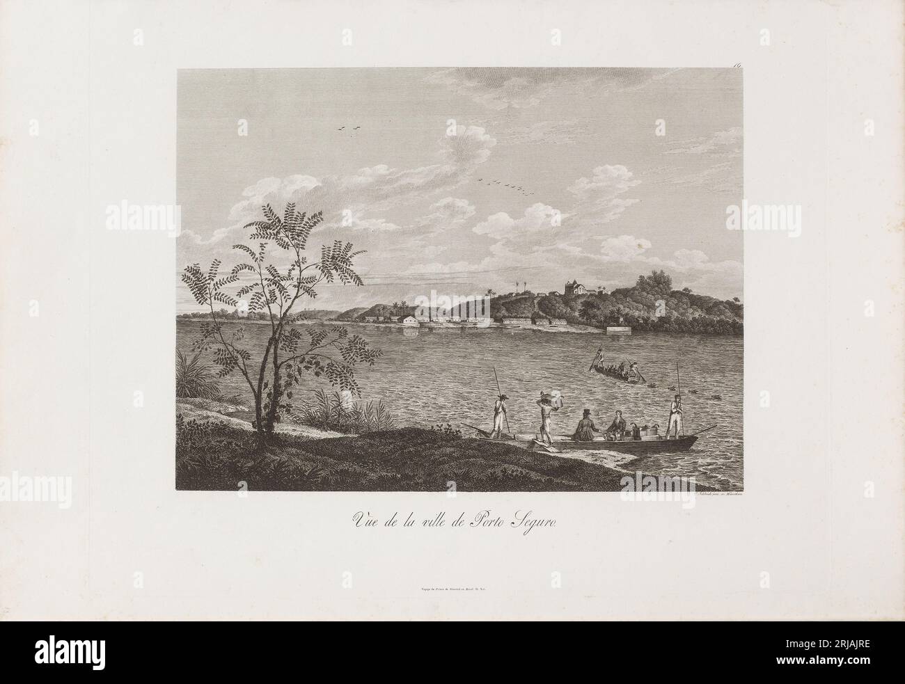 Vue de la ville de Porto Seguro 1822 by Prince Maximilian of Wied ...