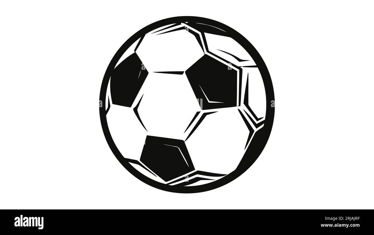 Vector Soccer ball on white background. European football logo ...