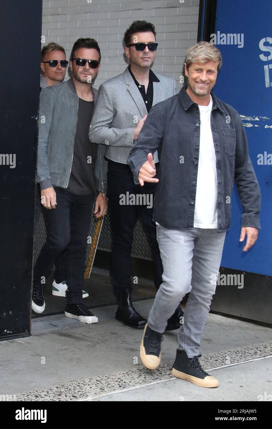 New York, NY, USA. 21st Aug, 2023. Nicky Byrne, Shane Filan, Mark ...