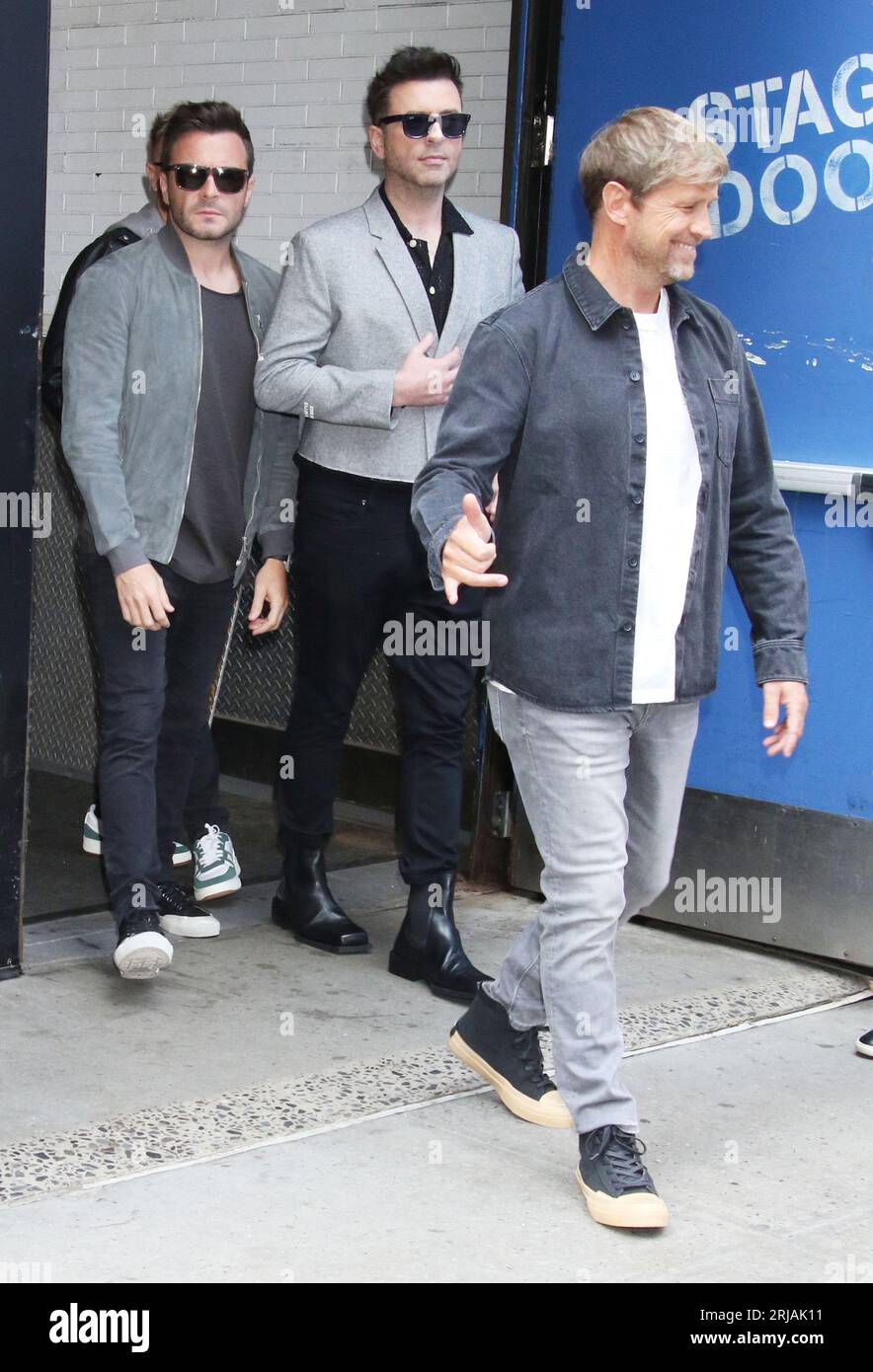 New York, NY, USA. 21st Aug, 2023. Nicky Byrne, Shane Filan, Mark ...