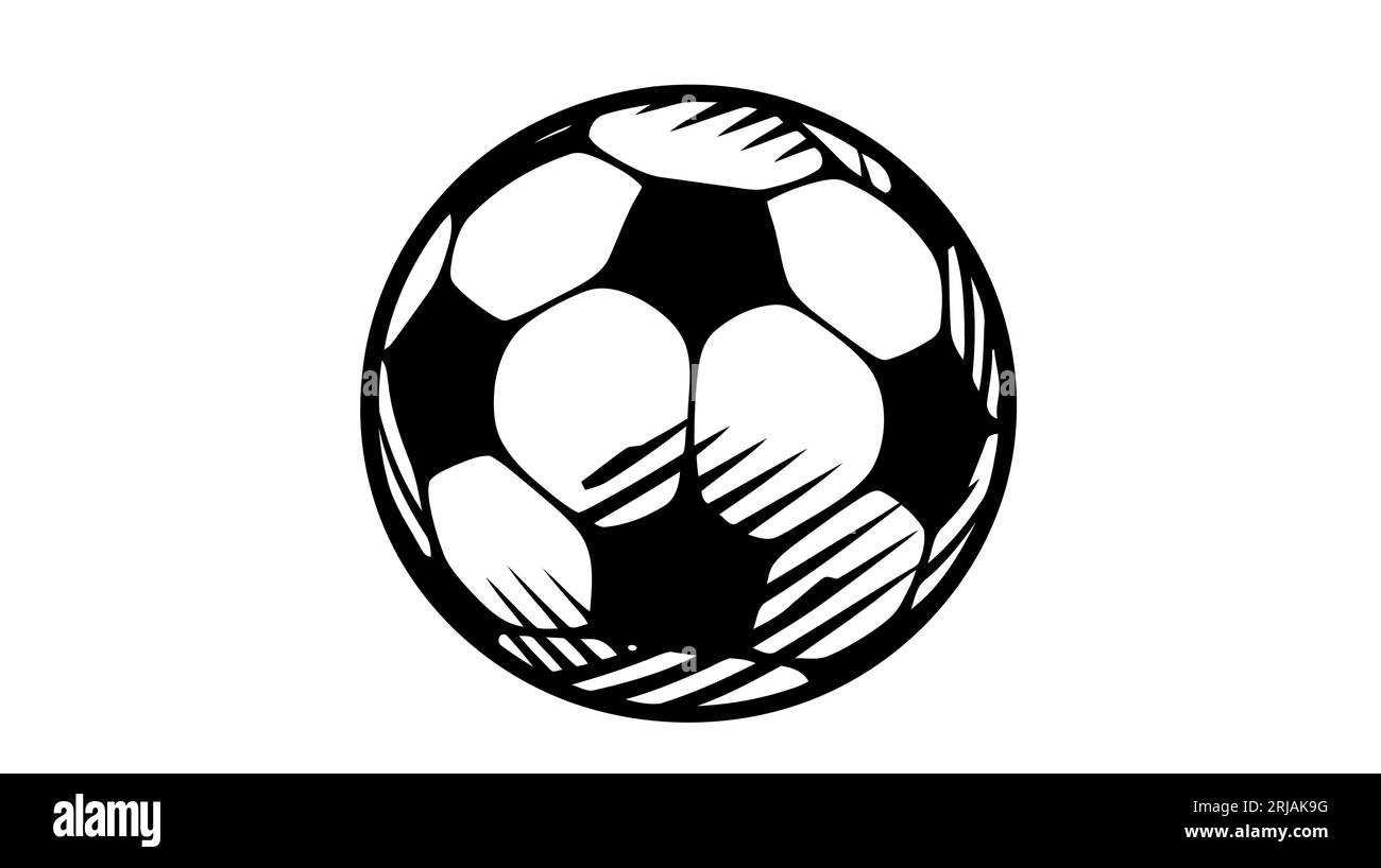 Vector Soccer ball on white background. European football logo ...