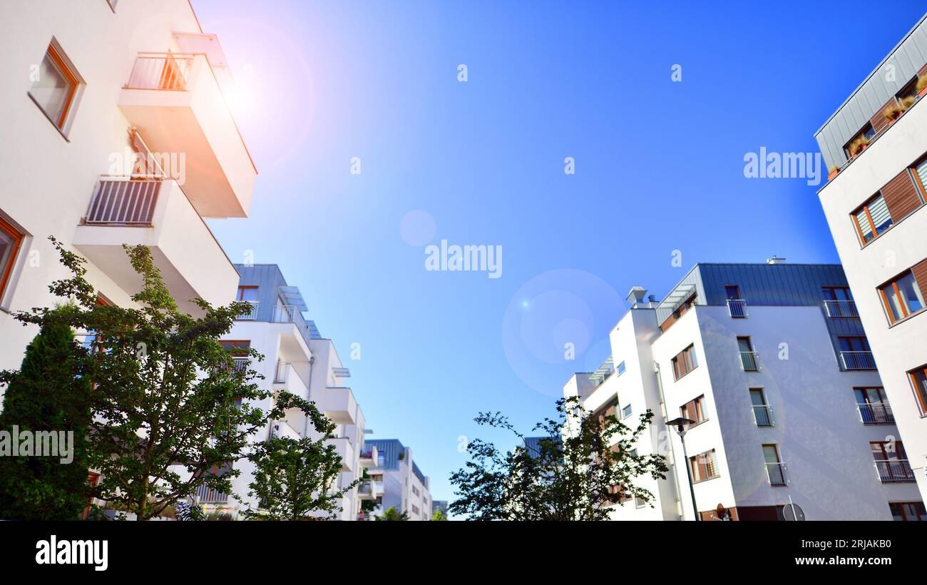 Luxury modern residential apartment building complex Stock Photo - Alamy