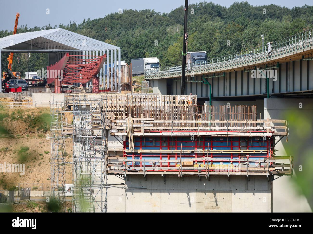 Grimma, Germany. 22nd Aug, 2023. The fork for the incremental launching ...
