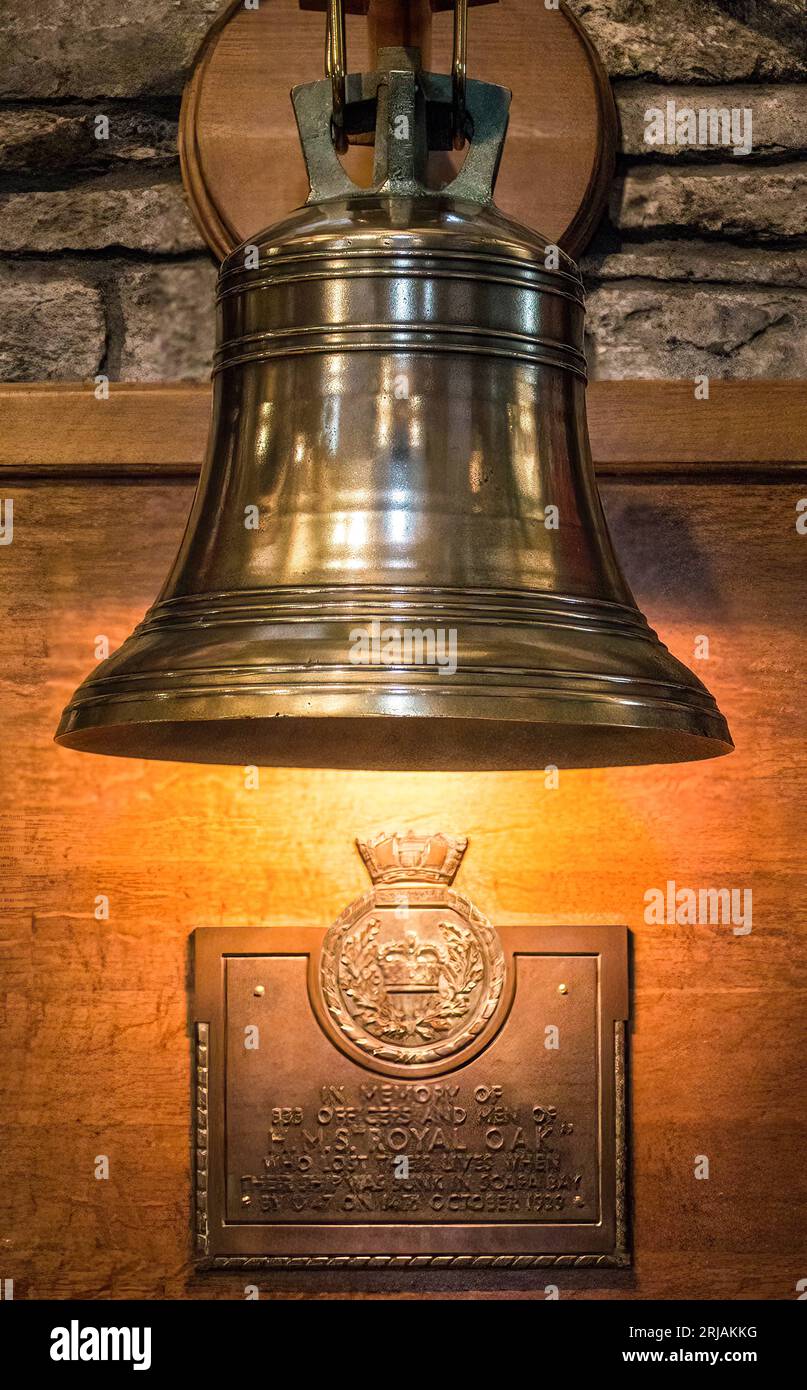 HMS Royal Oak's bell Stock Photo - Alamy