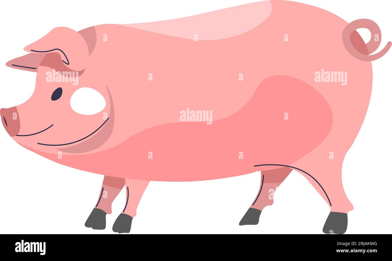 Pig livestock domestic animal, farming agriculture Stock Vector Image ...