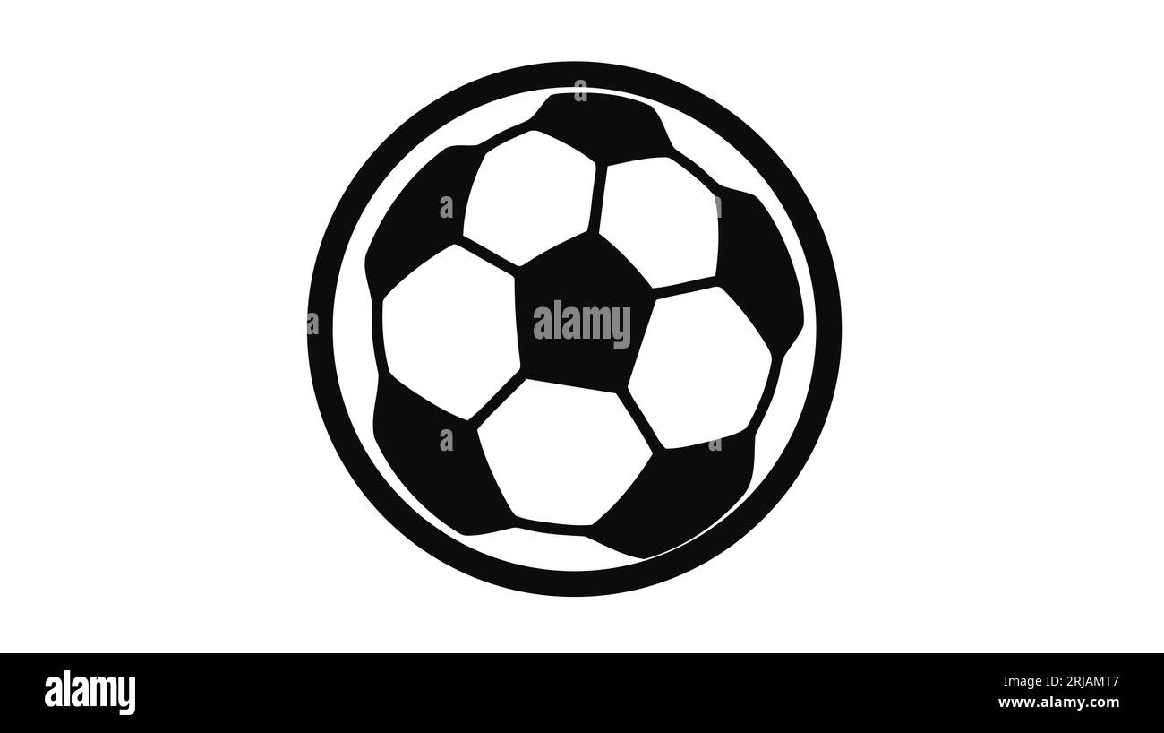 Vector Soccer ball on white background. European football logo ...