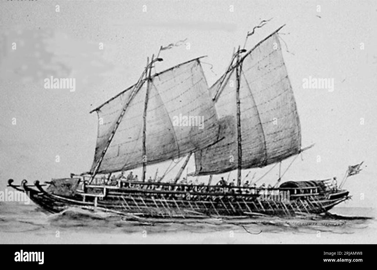 19th century illustration of a lanong Stock Photo - Alamy
