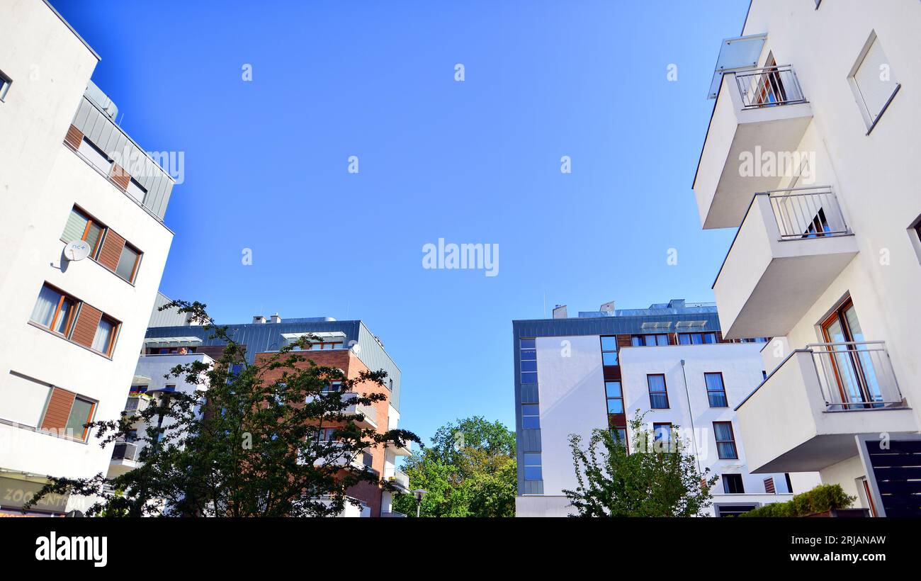 Luxury modern residential apartment building complex Stock Photo - Alamy