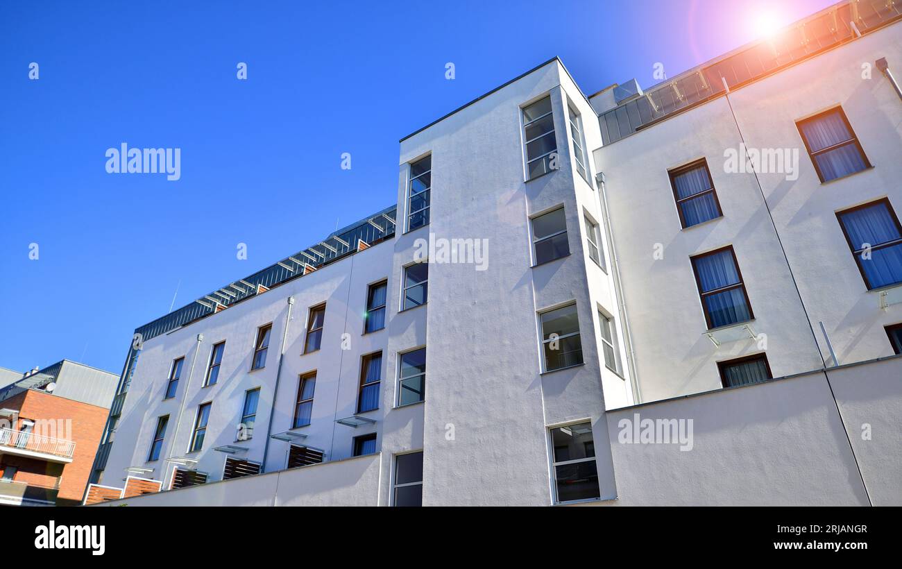 Luxury modern residential apartment building complex Stock Photo - Alamy