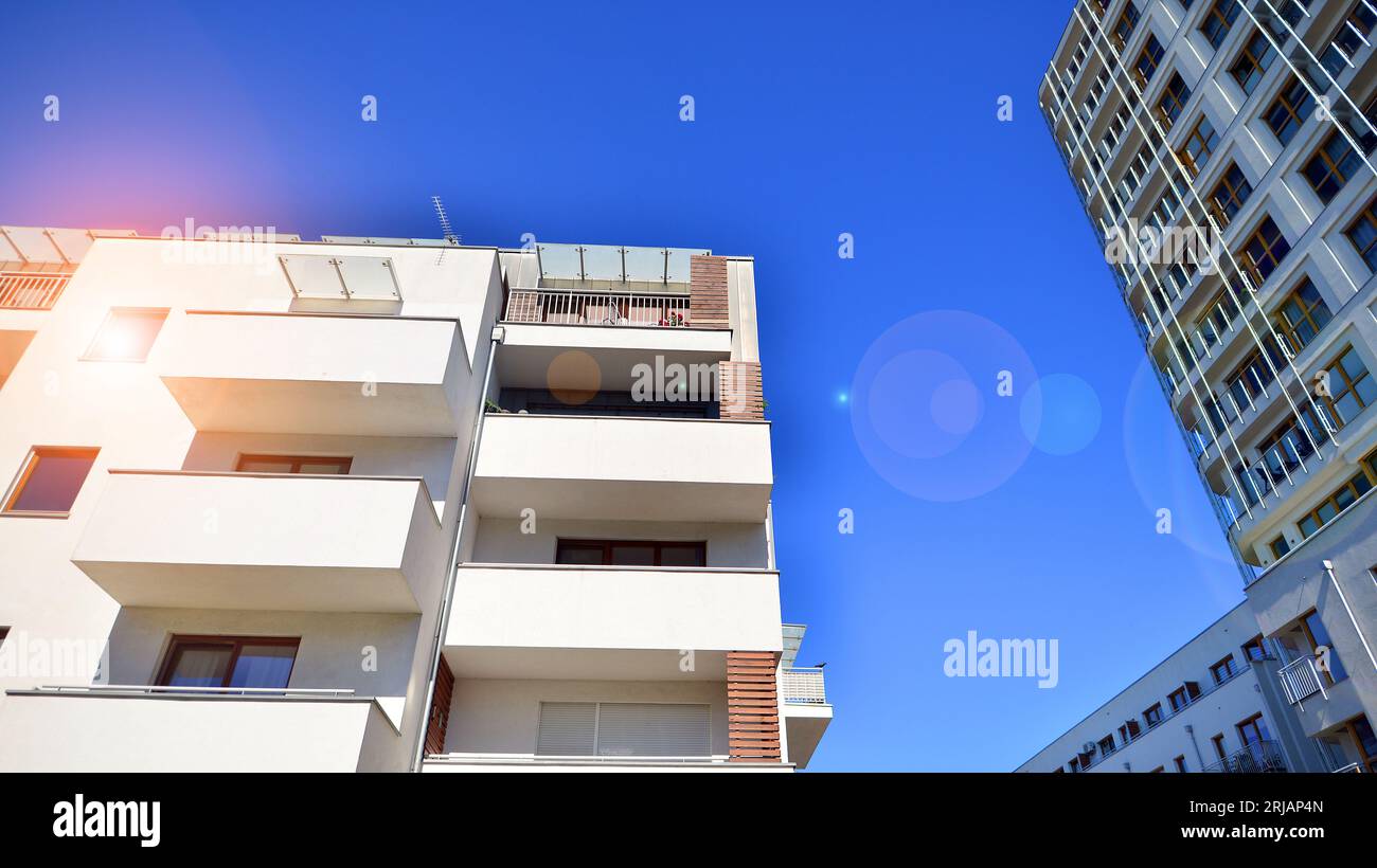 Luxury modern residential apartment building complex Stock Photo - Alamy