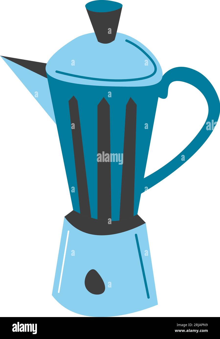 Moka pot geyser coffee maker Stock Vector Images - Alamy