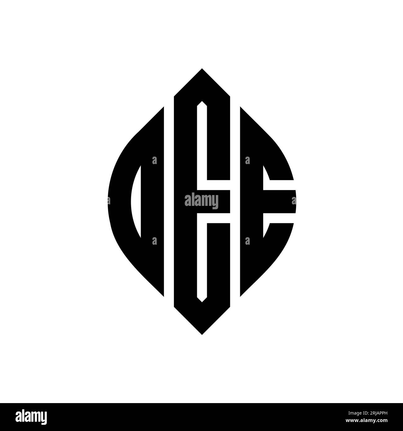OEE circle letter logo design with circle and ellipse shape. OEE ...
