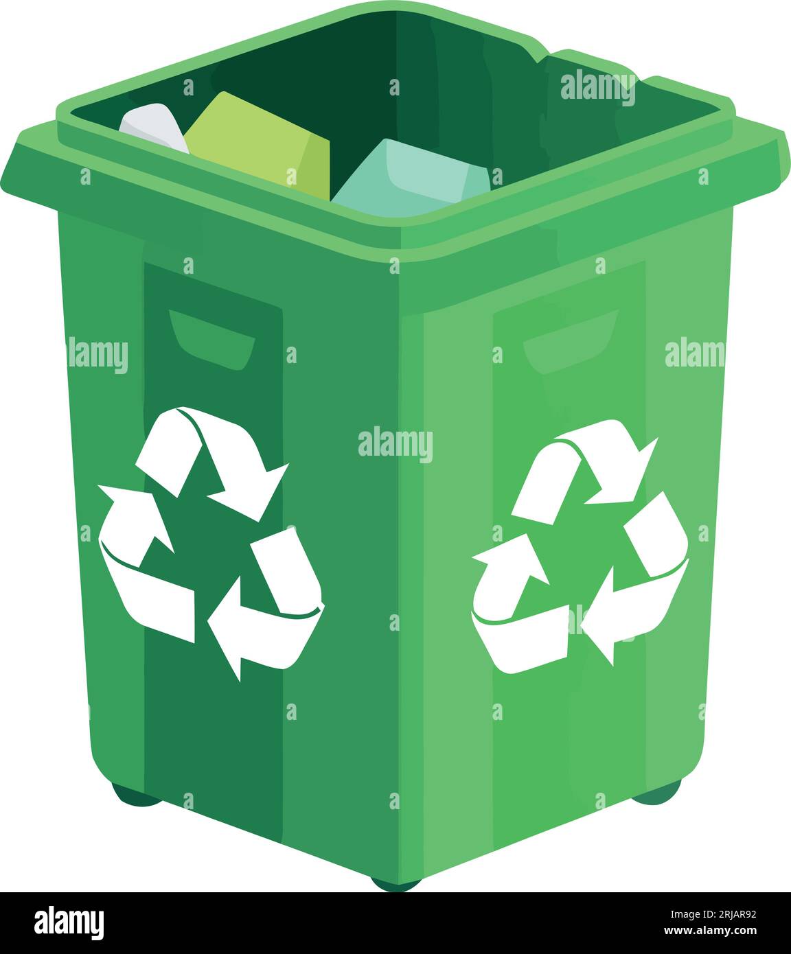 recycling trash bin illustration over white Stock Vector Image & Art ...