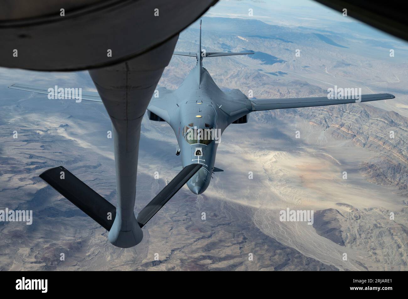 A B-1B Lancer conducts aerial refueling during Red Flag 23-3 mission at ...