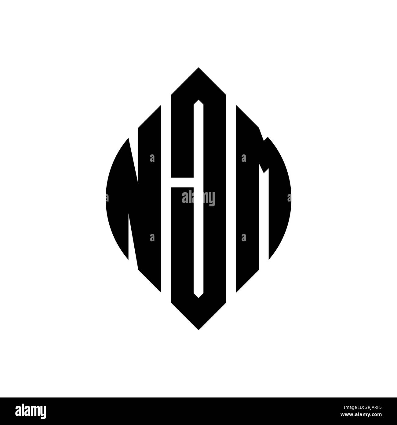 NJM circle letter logo design with circle and ellipse shape. NJM ...