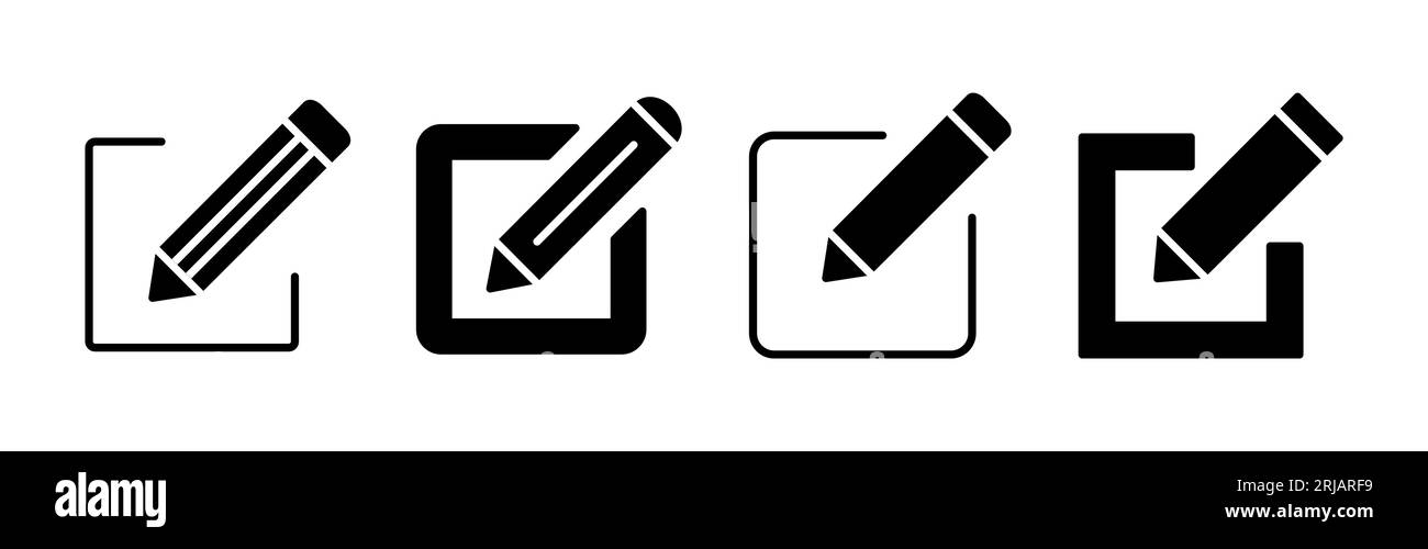 Edit icon vector. edit document sign and symbol. pencil Stock Vector ...