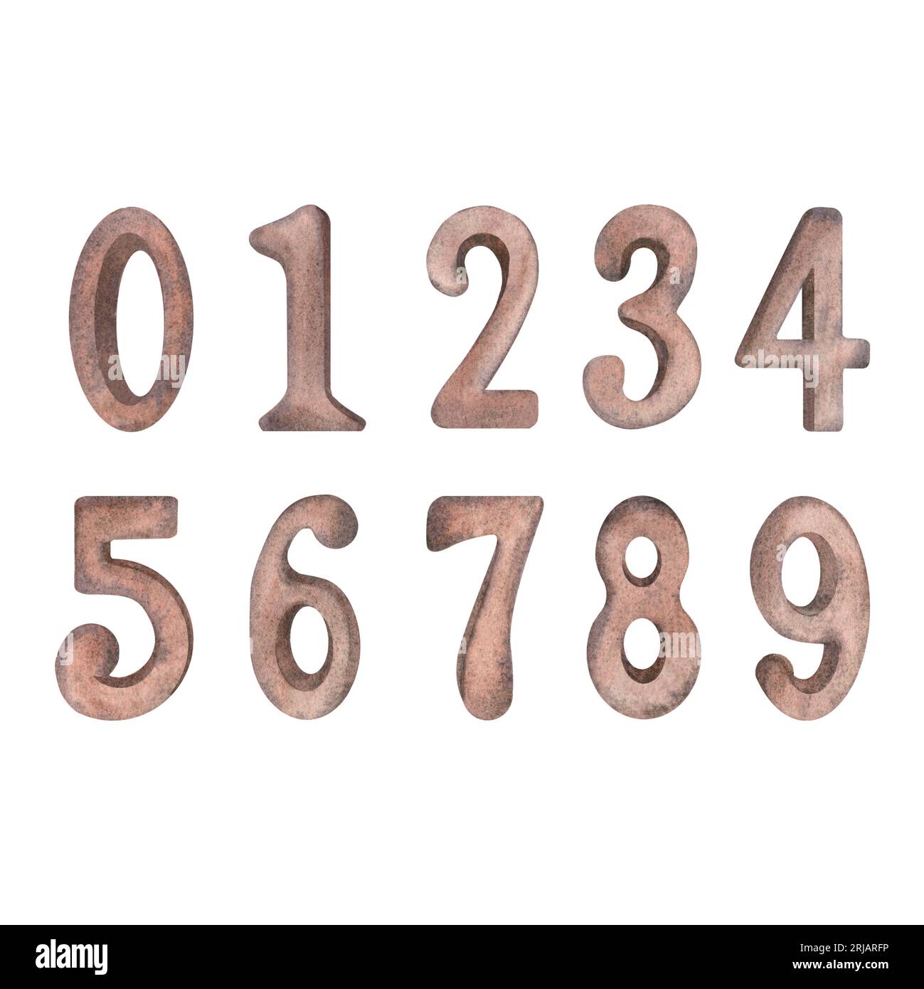 Numbers in white paint Cut Out Stock Images & Pictures - Alamy