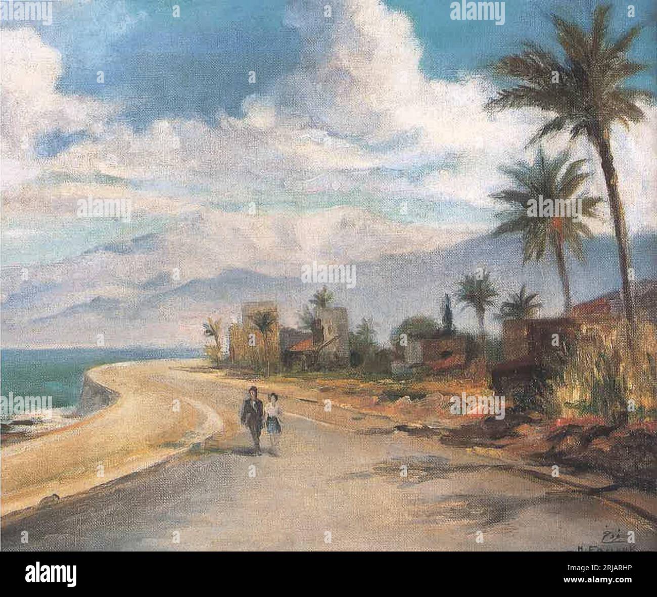 Corniche of Raʾ s Beirut 1941 by Moustafa Farroukh Stock Photo - Alamy