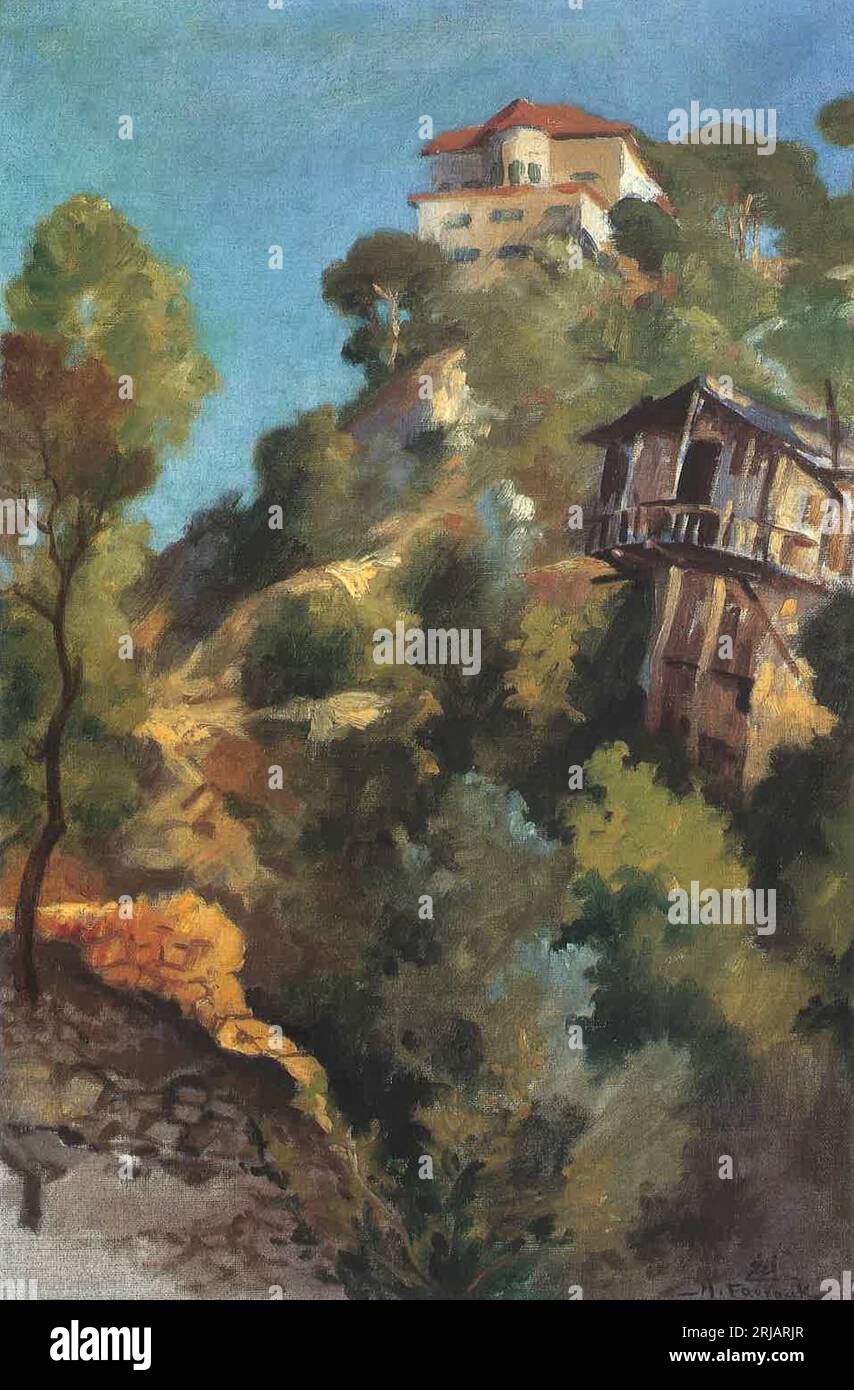 Bikfaya. The Palace and the cabin by Moustafa Farroukh Stock Photo - Alamy