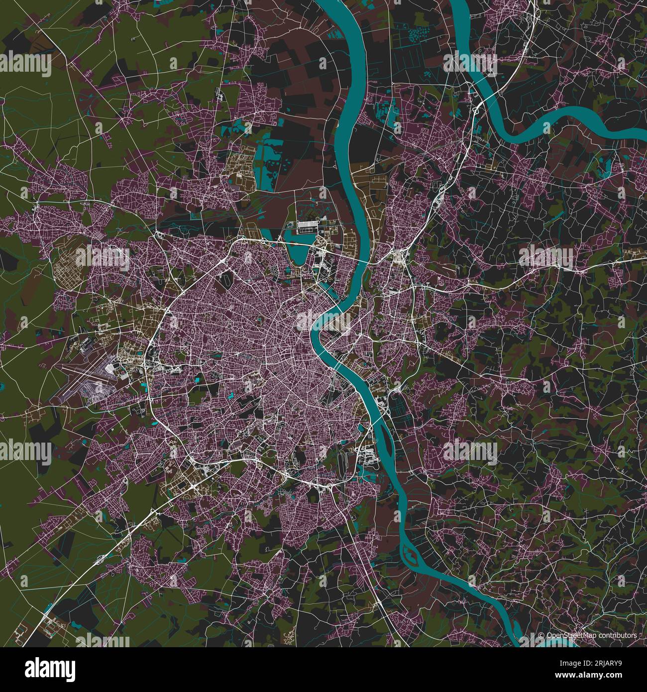 Vector city map of Bordeaux, France Stock Vector Image & Art - Alamy