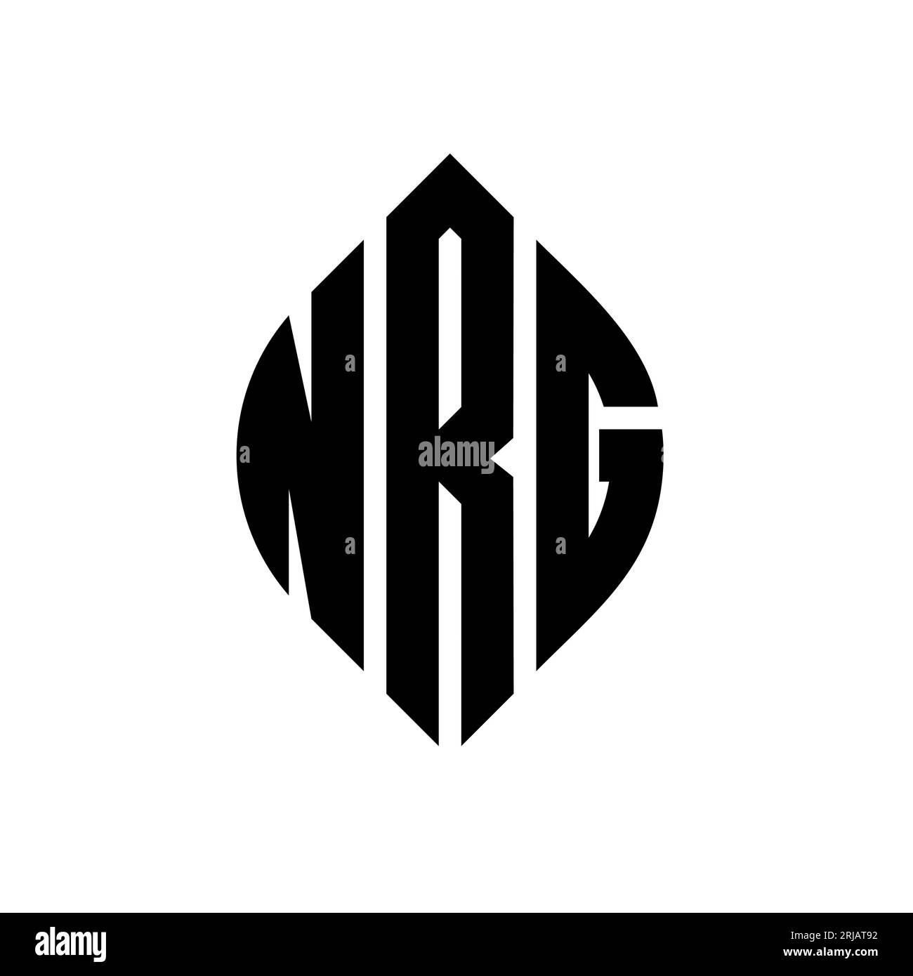 NRG circle letter logo design with circle and ellipse shape. NRG ...