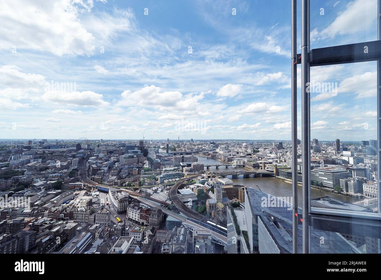 Views from The Shard Looking North West over London and Beyond Stock ...