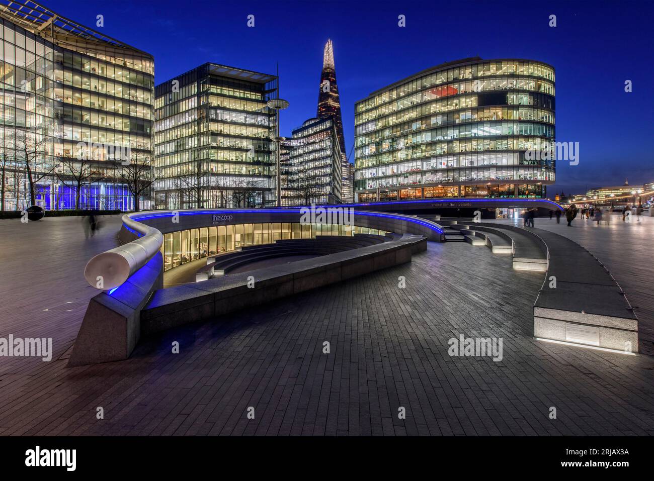 The Shard and the development at More London Place shot at night ...