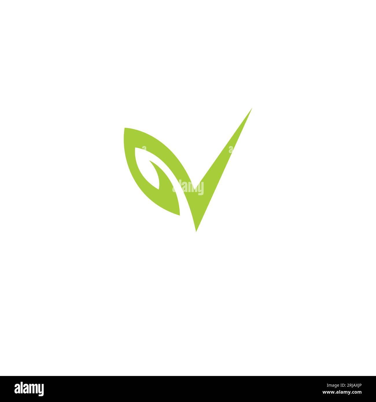 V Leaf Vector Simple Design. Letter V Growth Logo Stock Vector Image ...