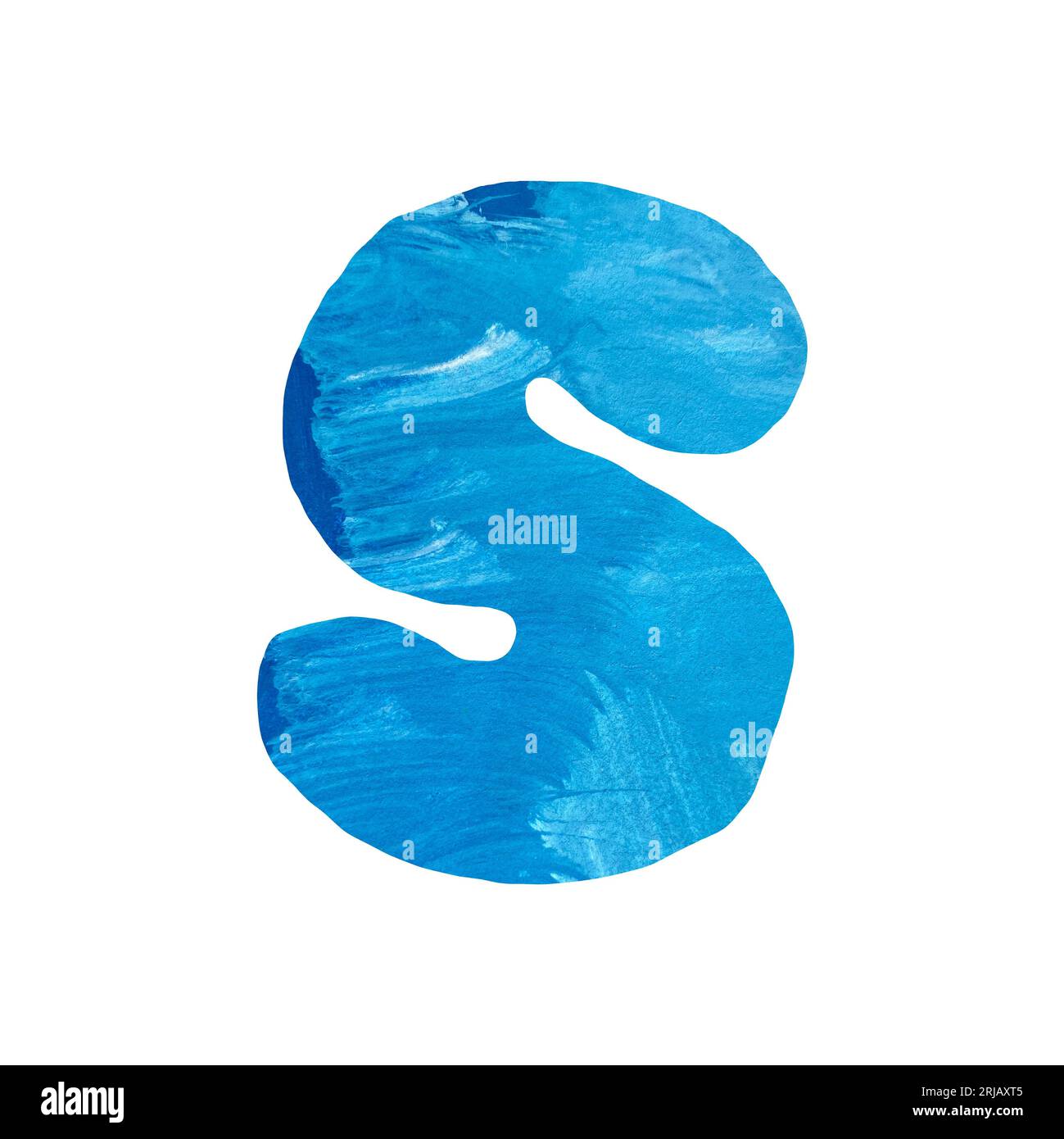 Letter S capital alphabet blue textured cut Stock Photo - Alamy