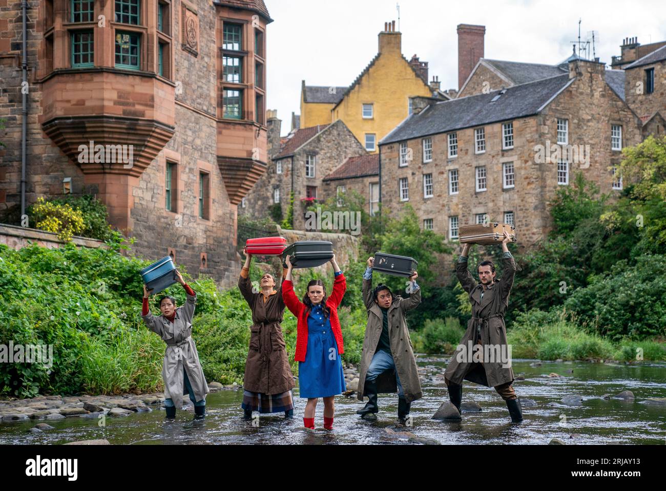 The cast of HOME (left - right) Yuwei Jing, Malin Kvist, Zoe Villers ...