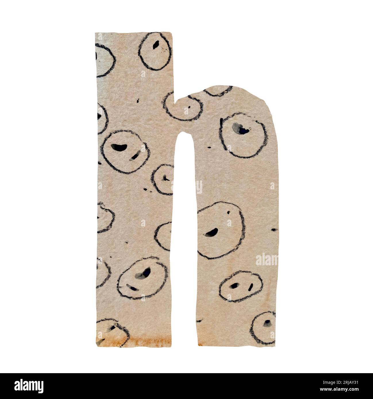Uppercase letter H cut out paper alphabet Stock Photo - Alamy