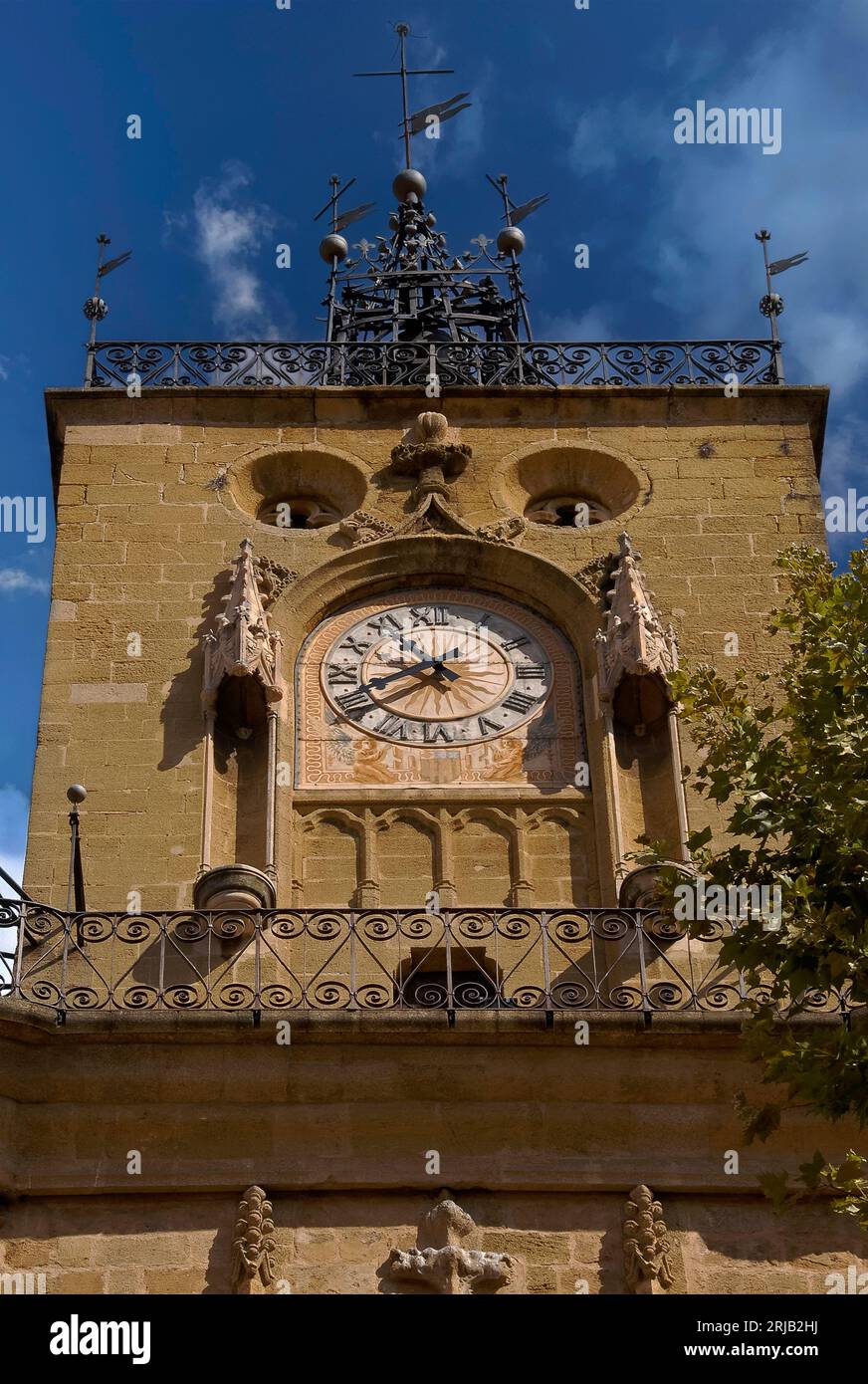 Clock Tower or Tour de l’Horloge, rebuilt in 1510, in Aix-en-Provence ...