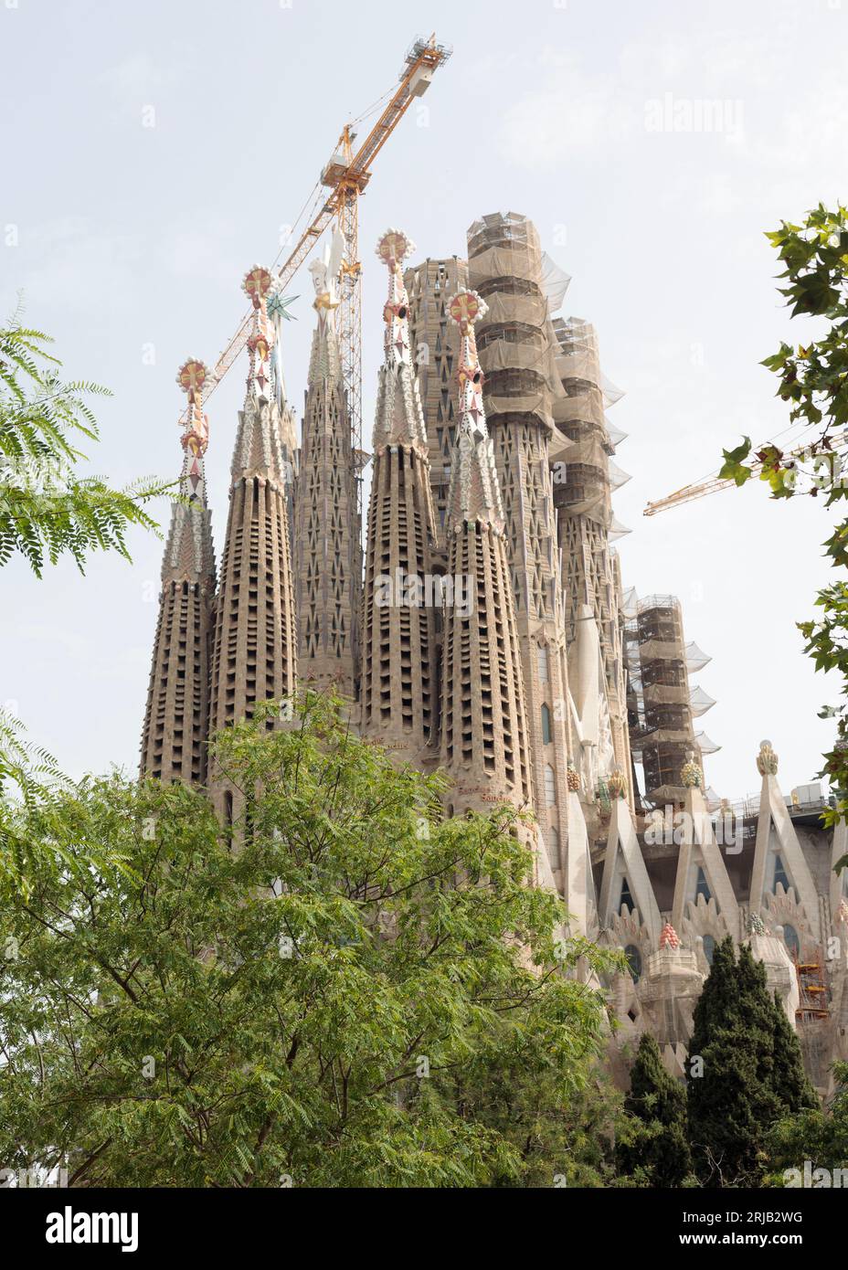 The renowned Sagrada Familia basilica in Barcelona, an architectural ...
