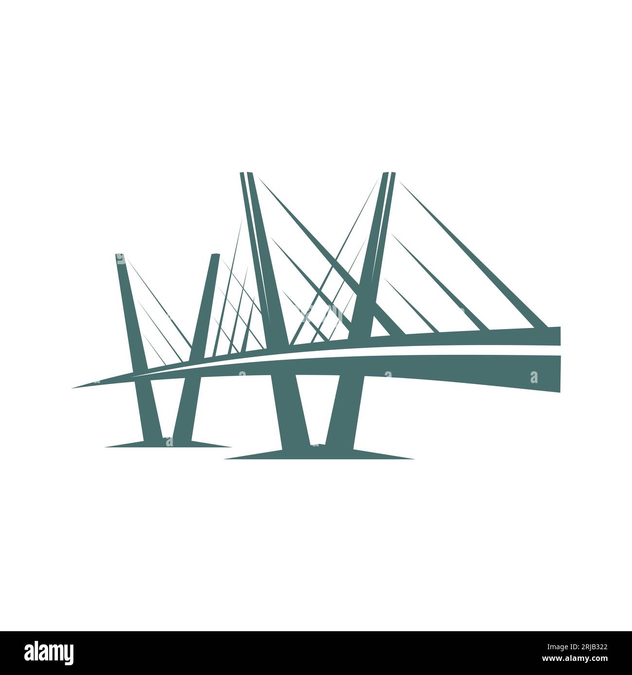 Bridge icon, construction building, transportation and travel, vector ...