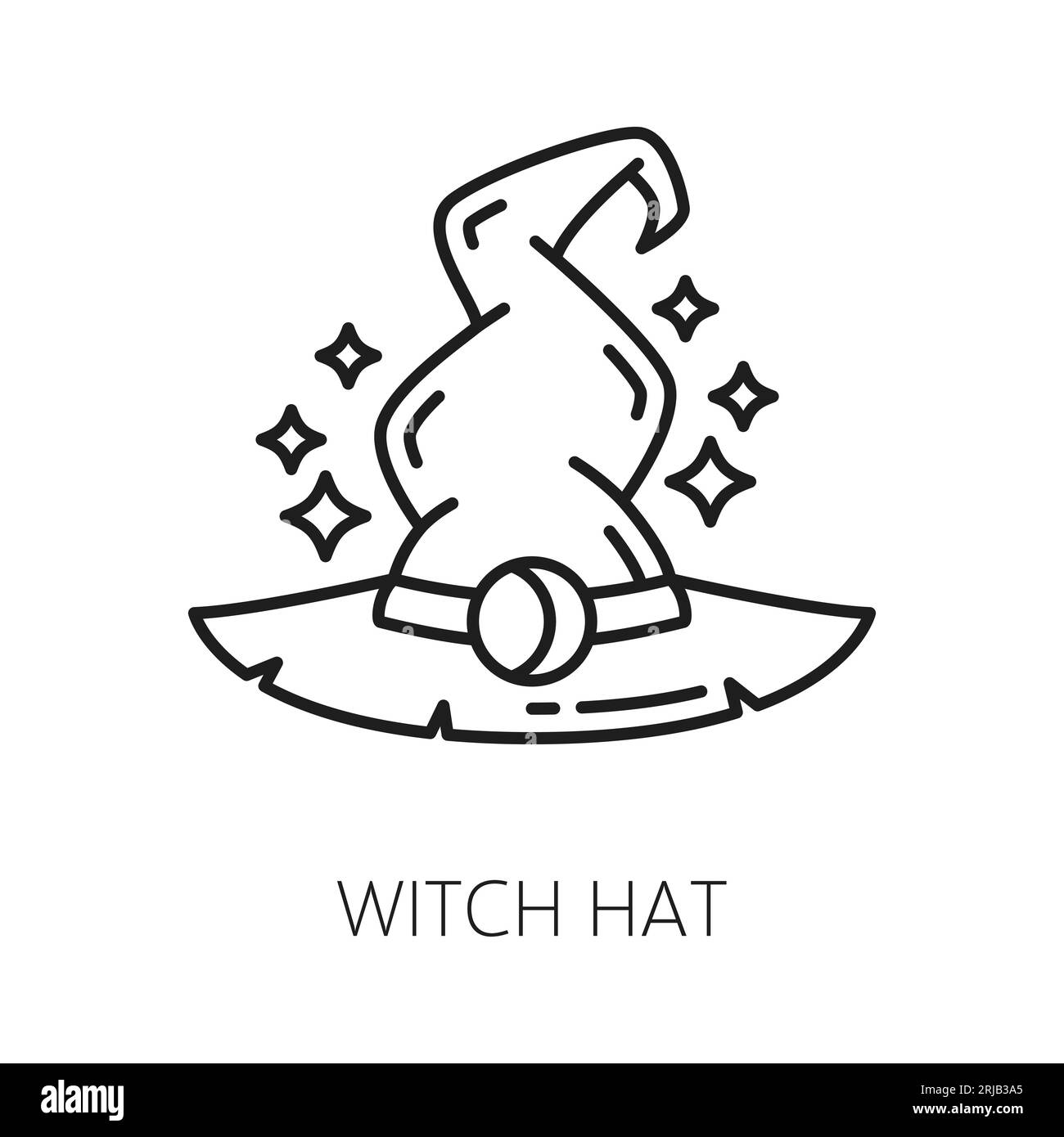 Witch hat. Witchcraft and magic icon. Esoteric, astrology, mystery ...