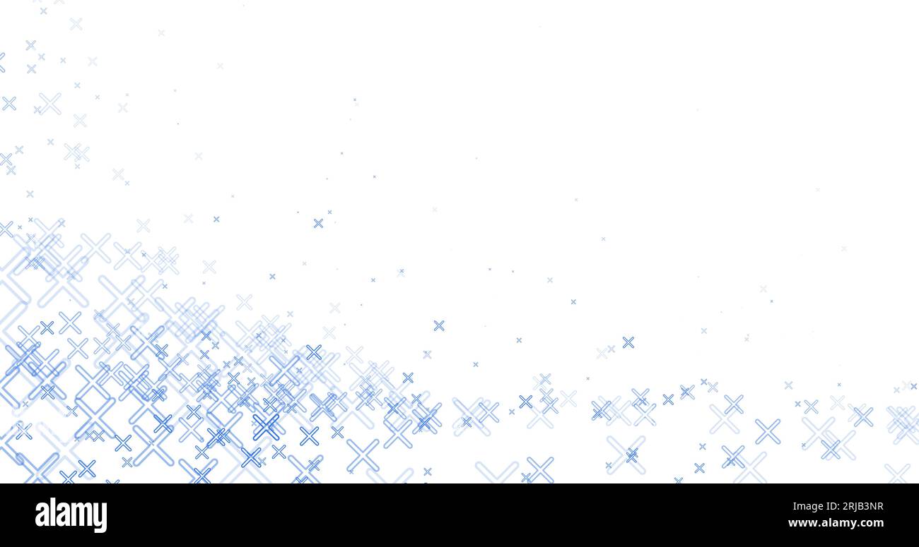 Abstract horizontal background with blue crosses pattern. Modern ...
