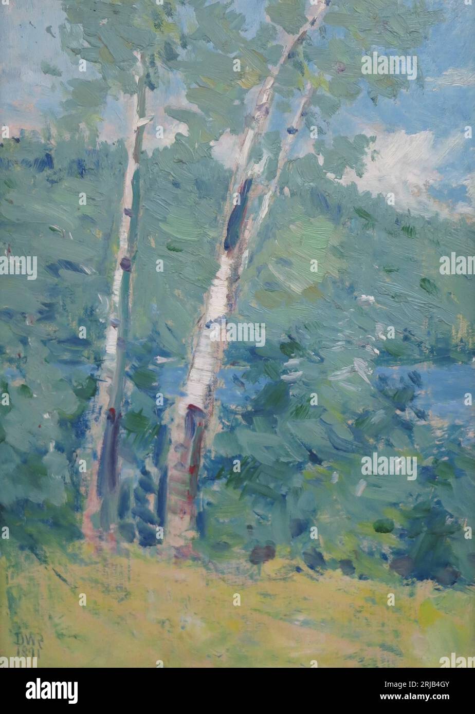 Landscape with Two Trees 1891 by Denman Ross Stock Photo - Alamy