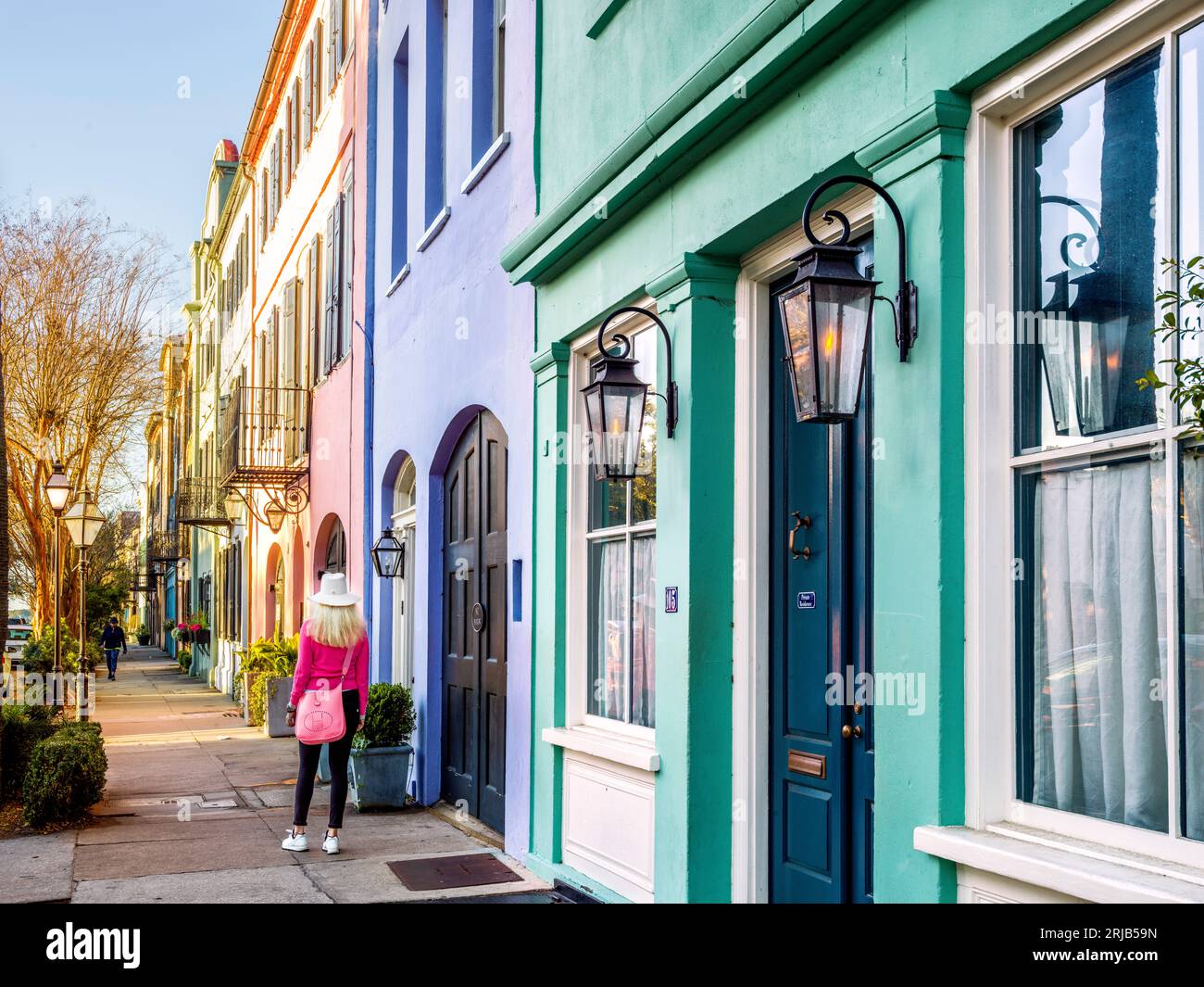 Rainbow Row,East Bay Street,Historic colorful Homes Charleston, South ...