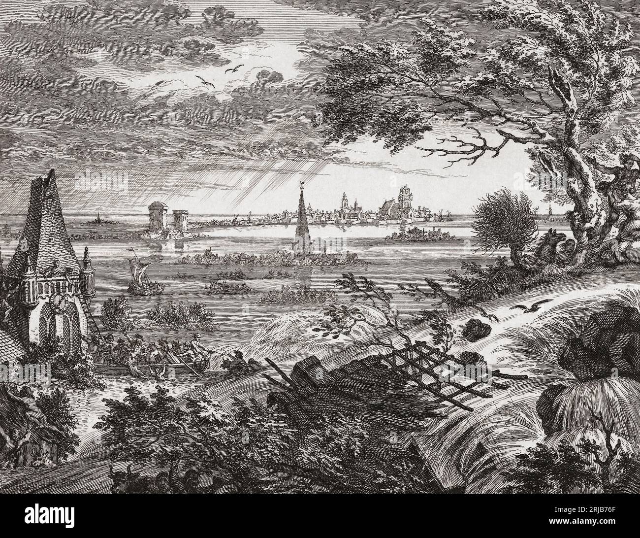 An 18th century work depicting the St. Elizabeth's flood in the ...